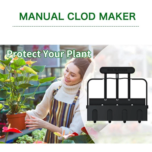 HOLE PLUGGING TOOL Soil Block Maker For GardenGreenhouse Blocker Manual ...