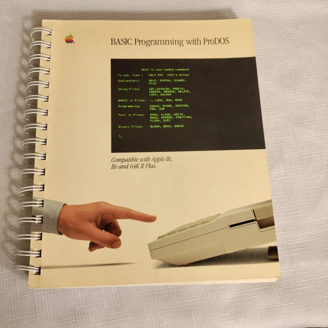 APPLE II BASIC Programming with ProDOS Reference Manual w/ Floppy Disk ...