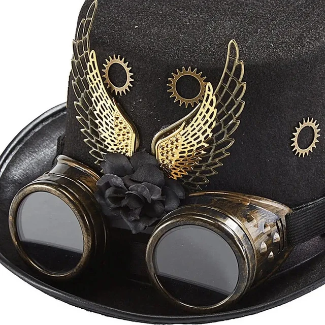 STEAMPUNK TOP HAT Vintage and Gear Hat Fancy Costume Retro Victorian ...