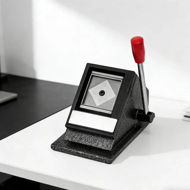 PASSPORT PHOTO Portable Manual ID Card Punch for School Public Studio £ ...