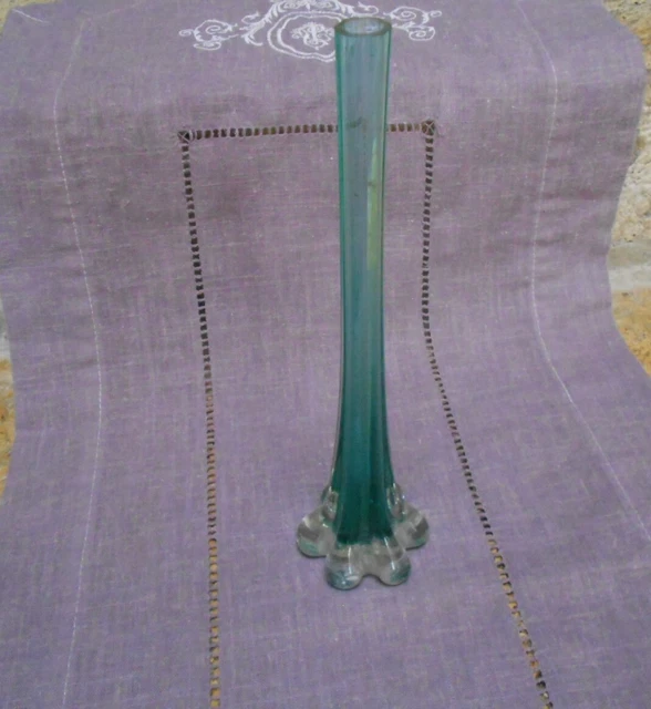 ANCIEN VASE SOLIFLORE en verre 29 cm H EUR 18,00 - PicClick FR