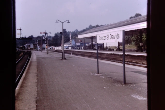 1970S BRITISH RAIL Exeter St Davids Train Station Railway Slide Ref ...