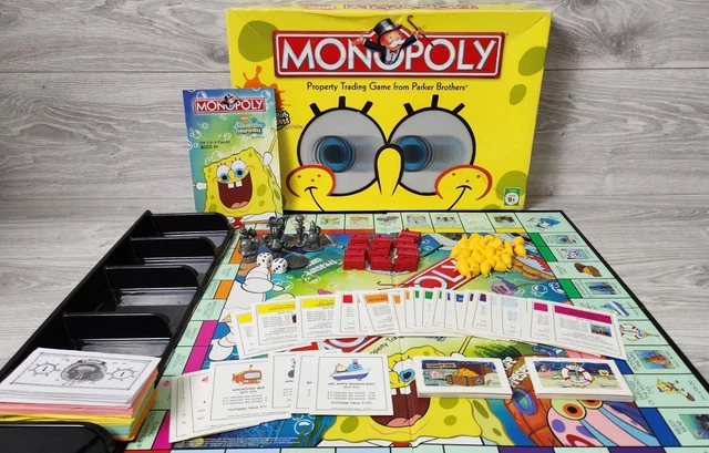 MONOPOLY SPONGEBOB SQUAREPANTS Nickelodeon Board Game COMPLETE Set 2005 ...