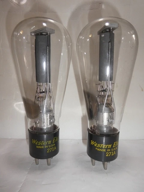 PAIR TUBE 271A Western Electric Triode Globe Large Power Amplifier ...