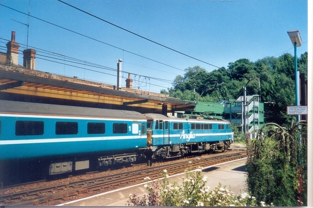 RAIL PHOTO CLASS 86 Anglia Railways Electric Locomotive at Ipswich £0. ...