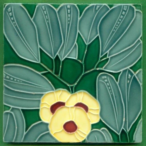 JUGENDSTIL FLIESE KACHEL, Art Nouveau Tile, Tegel, RAKO, Blüte Blatt, Relief EUR 45,50 - PicClick DE
