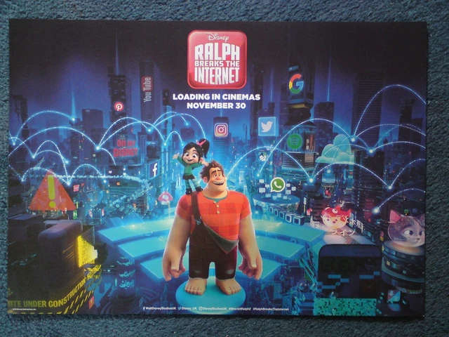 DISNEY RALPH BREAKS THE INTERNET Poster A3 Movie Film Cinema PIXAR Toy ...