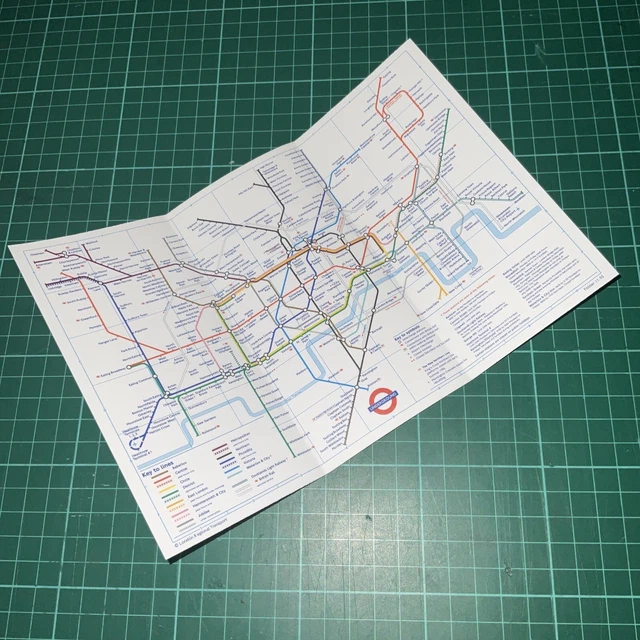 TUBE MAP APRIL 1996 London Underground Diagram Of Lines Apr Folder 11. ...