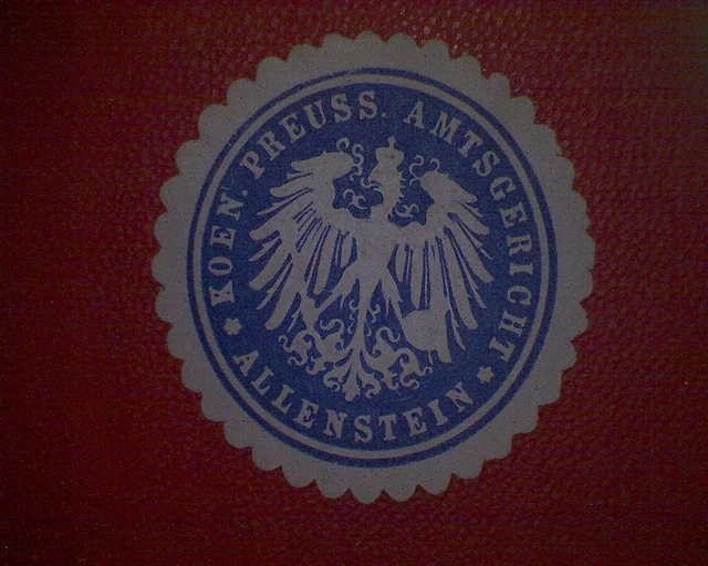 SIEGELMARKE KOEN. Preuss. Amtsgericht Allenstein EUR 1,00 - PicClick DE