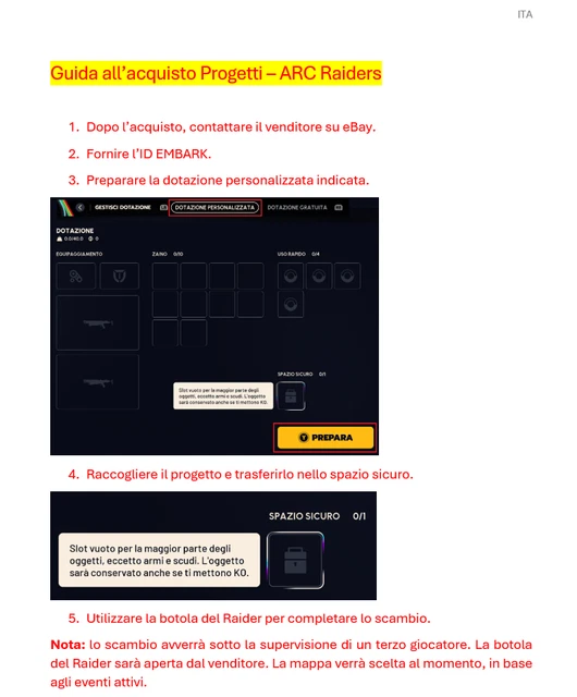 PROGETTO VULCANO | Vulcano Blueprint – ARC Raiders EUR 21,89 - PicClick IT