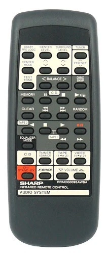 *NEW* GENUINE SHARP Rrmcg0095Awsa Remote Control For Audio System Cd ...