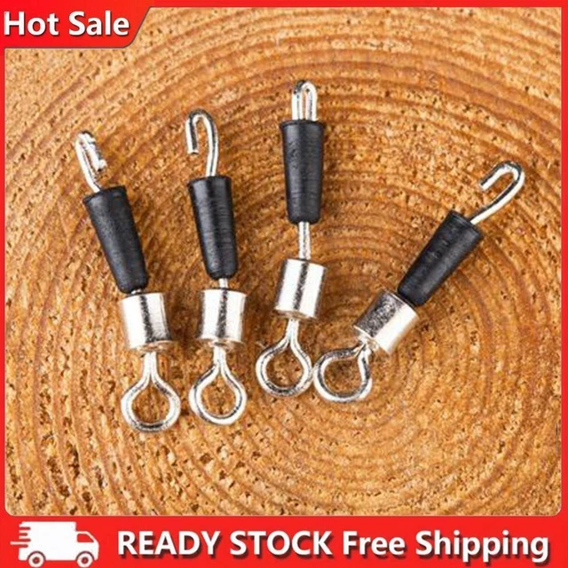 50X FISHING BEARING Rolling Swivel Solid Ring Fast Link Hook Connectors ...