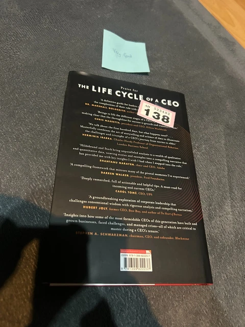 THE LIFE CYCLE of a CEO by Claudius A. Hildebrand (Hardback) Free P+P £ ...
