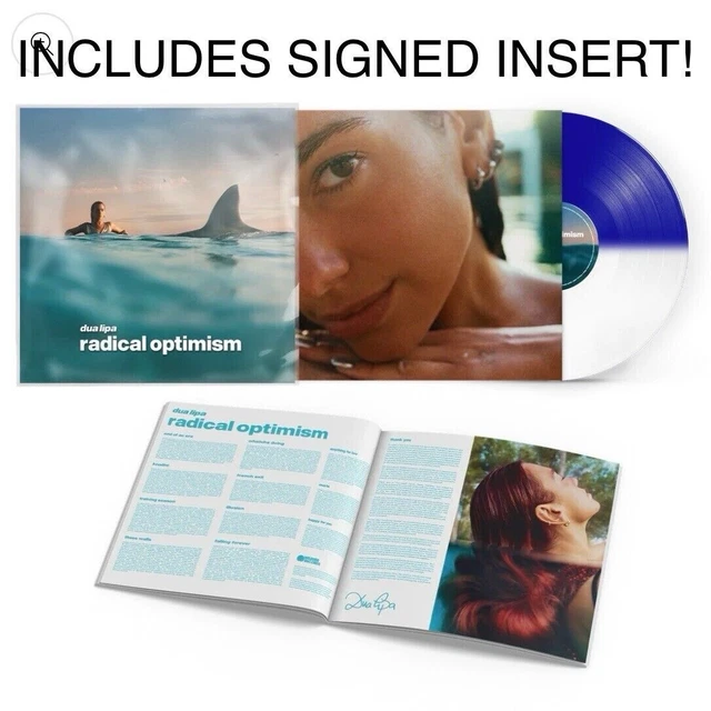 DUA LIPA - RADICAL OPTIMISM Blue White Vinyl Insert- SEALED EUR 59,00 ...
