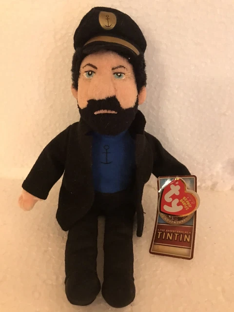 TY TIN TIN Captain Haddock Soft Plush Beanie Toy 11" with Tags £11.99 ...