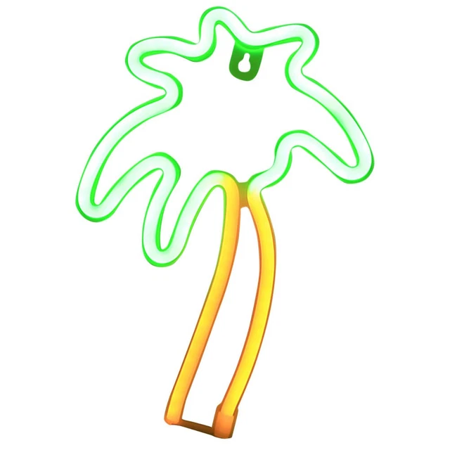 NEON LIGHT LED Neon Sign Party Palm Tree Neon Lamp Atmosphere Lamp ...