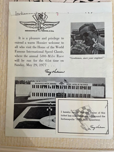 VINTAGE INDIANAPOLIS MOTOR Speedway Indy 500 Booklet 1978 Brochure ...