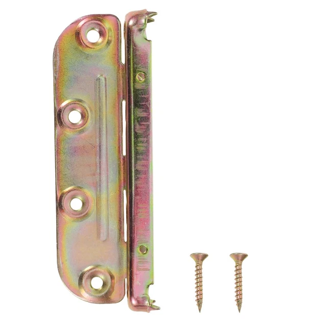 4 SETS IRON Bed Frame Brackets Bed Rail Connector Fittings With ...