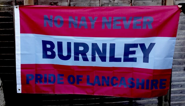 BURNLEY FC FLAG 5ft by 3ft - Shirt Scarf Badge Poster Print Stickers £ ...