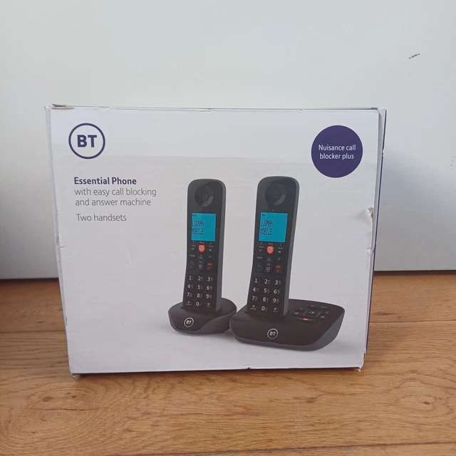 BT ESSENTIAL DIGITAL Twin Handset Phones with Answer Machine/Call ...