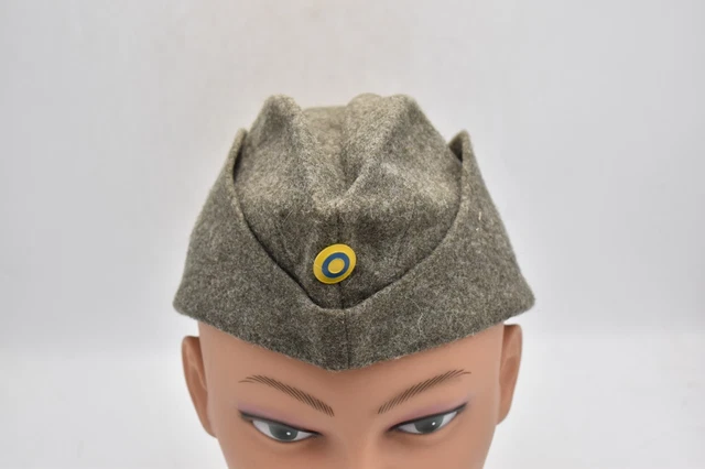 WWII ERA SWEDISH Army Winter Wool Side Cap Military Field/Garrison Cap ...