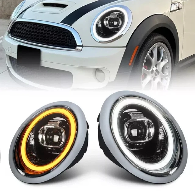 MINI COOPER S JCW R56 LED DRL Halo Headlights 2007 - 2013 £569.99 ...