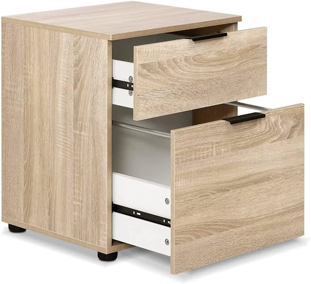 2 DRAWERS FILING Cabinet, Chest of Drawer Desk File Storage Cabinets ...