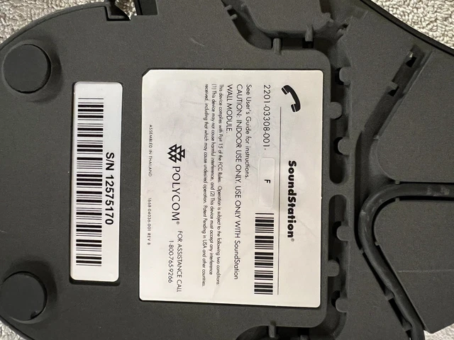 POLYCOM SOUNDSTATION 2201-03308-001 Conference Phone w/Wall Module $20. ...