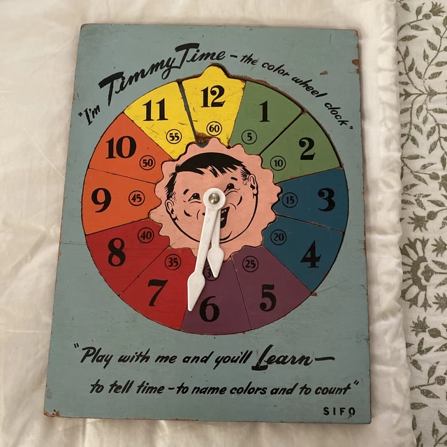 VINTAGE &I'M TIMMY Time" The Color Wheel Clock SIFO Puzzle Complete £4. ...