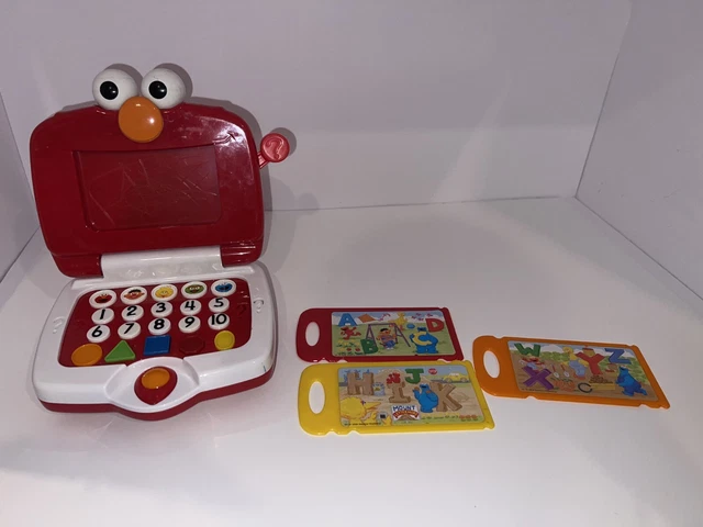 MATTEL SESAME STREET Elmo Talking Laptop Computer 2006 - 3 Learning ...