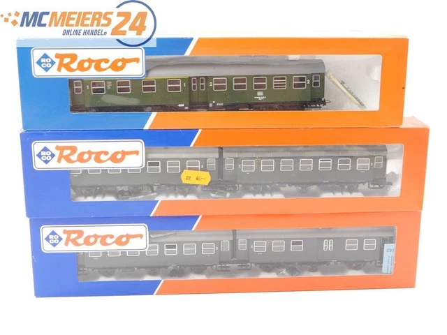 ROCO H0 44367 44147 3x Personenwagen Umbauwagen Doppelwagen 1/2/3 Kl ...