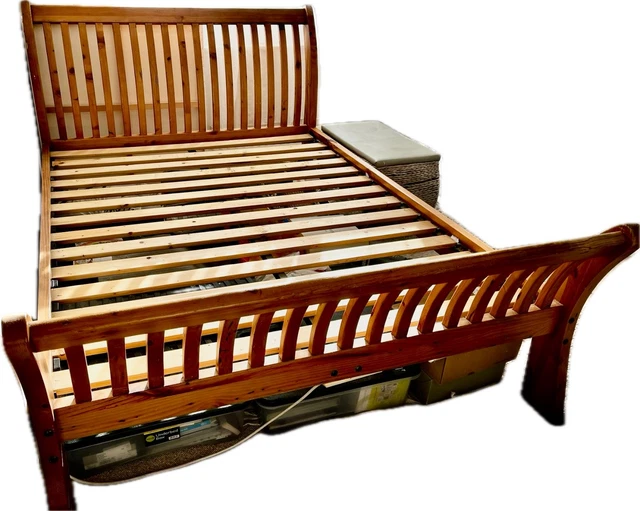 KING SIZE SLEIGH bed frame - solid wood - from Selfridges £440.18 ...