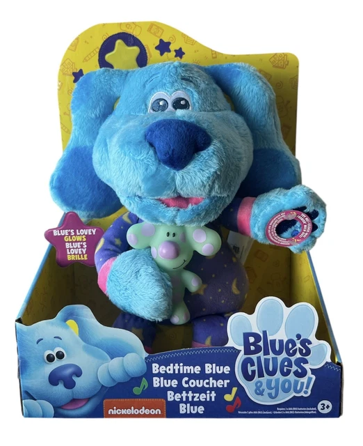 BLUES CLUES BEDTIME Blue 13'' Plush Musical Polka Dots Glows Figure Toy ...