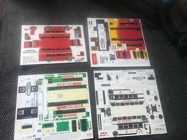 VINTAGE BUS MODEL Kits By Alphagraphix Model Nimbus 1990 NEW UNUSED X4 ...