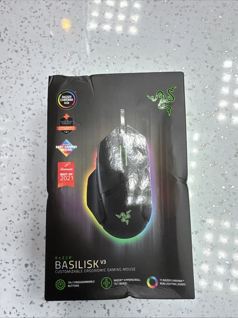 RAZER BASILISK V3 Wired Gaming Mouse - 11 Buttons, 26K DPI, RGB ...