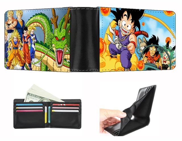 DRAGON-Z GOKU BIFOLD Wallets Leather PU With Card Holder Zipper Coin ...