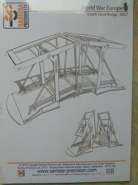 DUTCH CANAL BRIDGE N037 WW2 Sarissa Precision mdf building wargaming ...