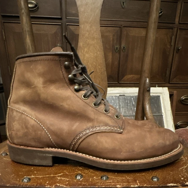 RED WING SHOES 3342 Men's Brown Leather Lace Up Ankle Boots Round Toe ...