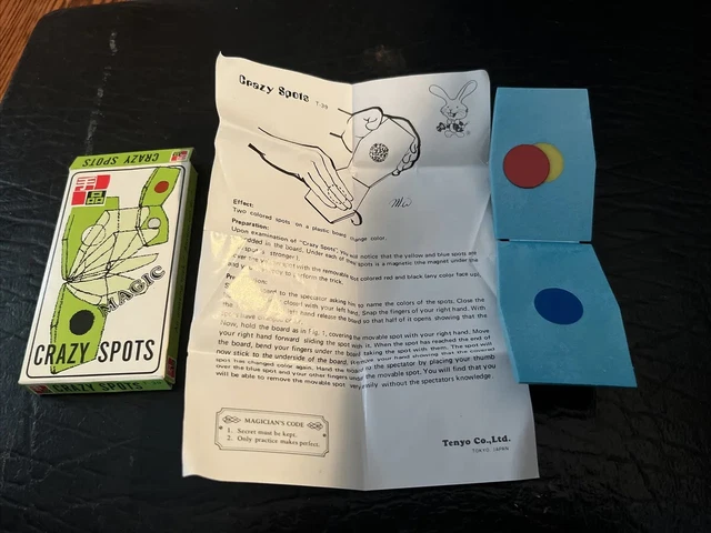 VINTAGE 1960'S/1970'S TENYO Magic Trick - Crazy Spots Magic Trick ...