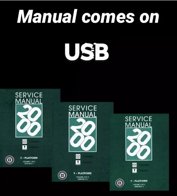 2000 CHEVROLET CAMARO Pontiac Trans Am Formula Z28 Firebird Service ...