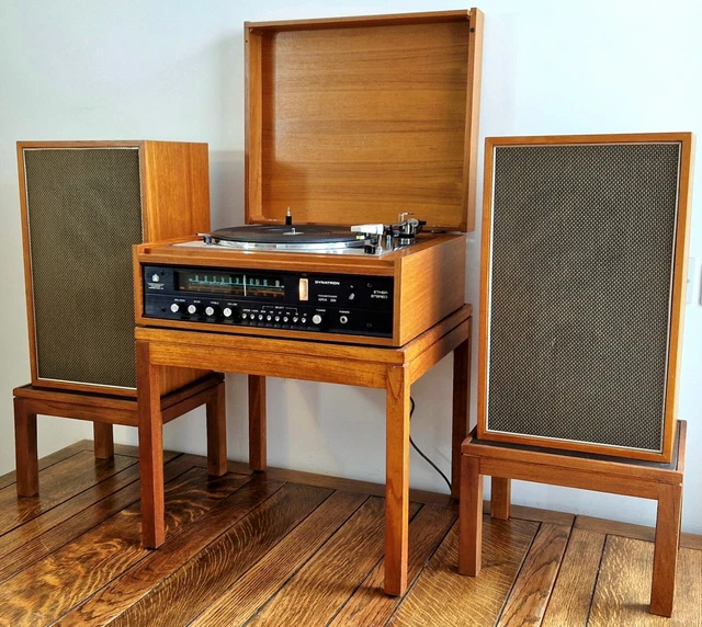 1972 DYNATRON HFC-56 Teak Radiogram with Lenco GL75 Record Player ...