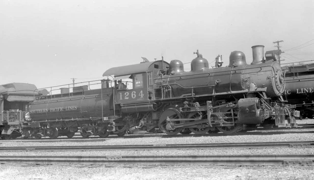 SP SOUTHERN PACIFIC Railroad Locomotive Engine No 1264 Old Train Photo ...