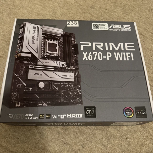 ASUS PRIME X670-P Wifi Amd X670 Am5 Atx 4 Ddr5 Hdmi Dp Wi-Fi 6 2.5G Lan ...
