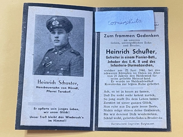 STERBEBILD 2WK.GEFR I e Pionier-Batl- Inh d EK2u d Inf-Sturmabz 1944 ...