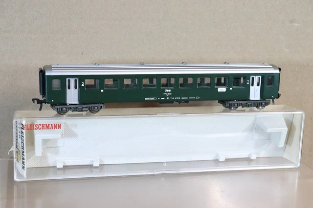 FLEISCHMANN 5158 OBB ÖBB Vert 2nd Classe Coach 173-2 Emballé Od EUR 51 ...