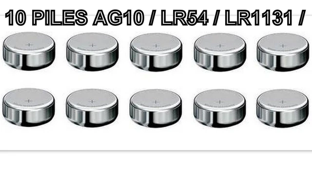 30 PILES BOUTONS Ag10 L1131, Lr1130, Sr1130, Sr1130 W,389 A, 389, V389 ...