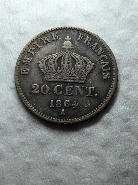 20 CENTIMES NAPOLÉON III 1864 A Tête laurée EUR 15,99 - PicClick FR