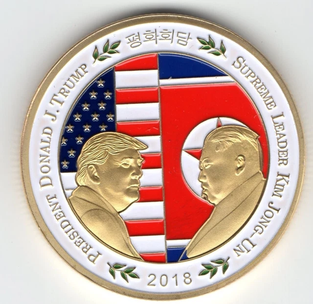 DONALD TRUMP KIM Jong Un Gold Coin I Peace Talks II World War III MAGA ...