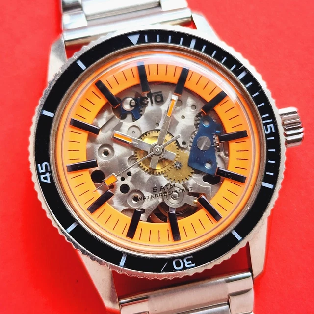 ACTA SKELETON DIAL Watch Vintage Mechanical Rare With Bezel 12623 For ...
