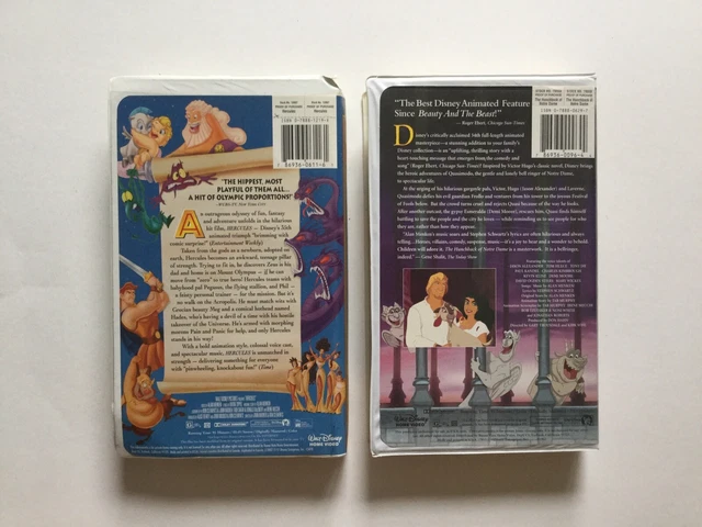 A WALT DISNEY Masterpiece Hercules And The Hunchback Of Notre Dame Vhs ...